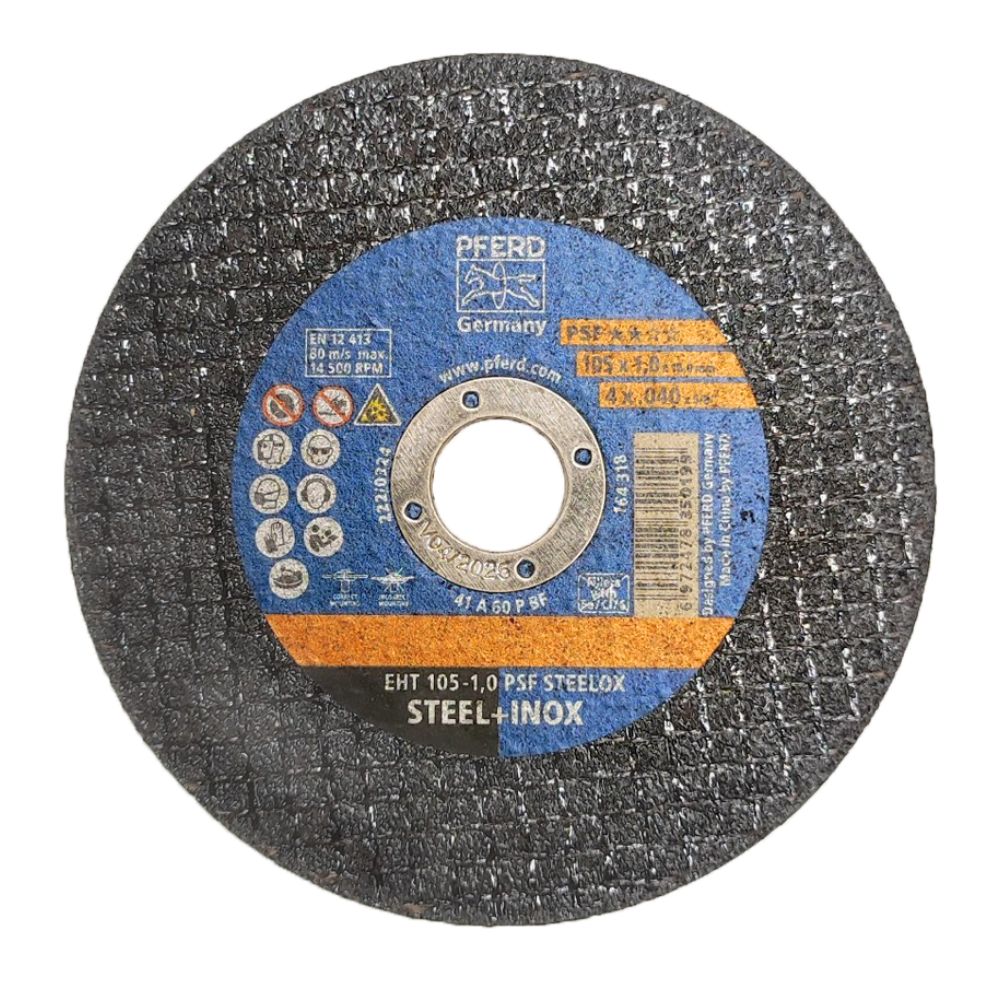 Pferd cutting disc 4 inch, size 105x1x16mm, PSF STEELOX, Code 350199 | Davita.vn